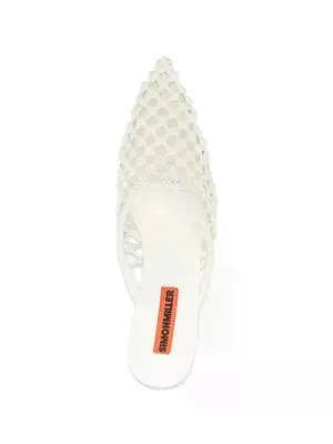 SIMONMILLER Knotted Gala Mules - White