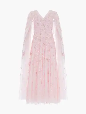NEEDLE & THREAD Dahlia Ditsy Ankle Gown - Dusk Pink