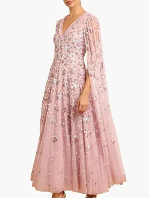 NEEDLE & THREAD Dahlia Ditsy Ankle Gown - Misty Lilac/multi