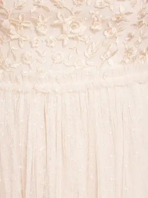 NEEDLE & THREAD Midsummer Lace Off Shoulder Ankle Gown