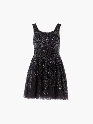 NEEDLE & THREAD Sequin Ribbon Mini Dress