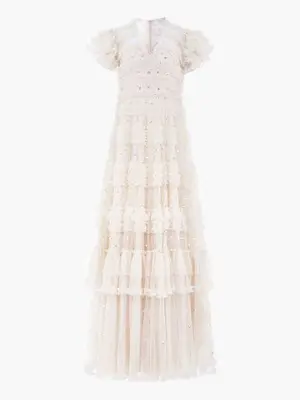 NEEDLE & THREAD Vivian V-neck Sequin Dress