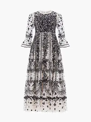 NEEDLE & THREAD Adeline Round Neck Maxi Dress