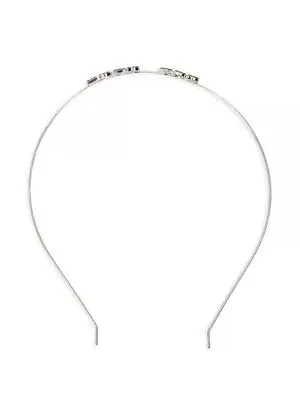 Red Valentino Lettering Headband - Silver