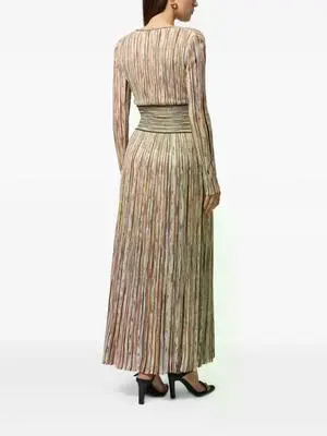 Missoni Midi V-neck Striped Dress