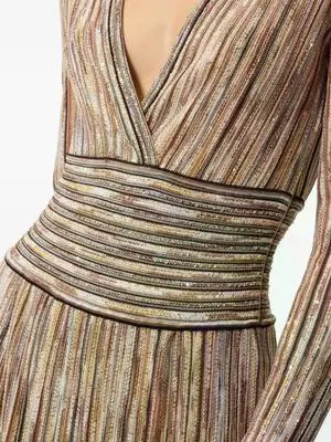 Missoni Midi V-neck Striped Dress