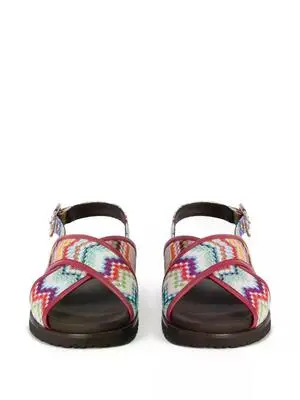 Missoni Zigzag Cross Sandals - Neutrals
