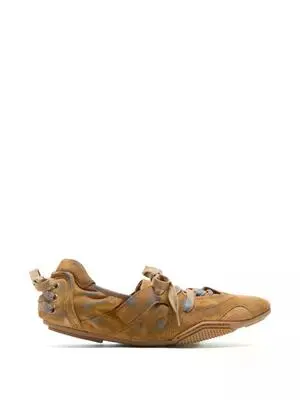 Acne Studios Suede Lace-up Round Toe Flats