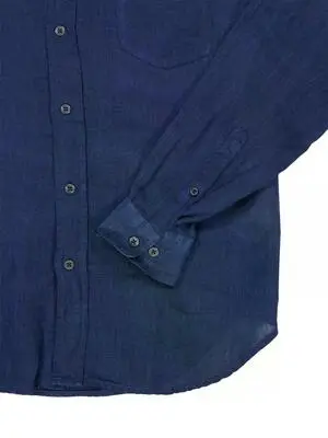 120% Lino Pocket Long-sleeve Shirt - Blue