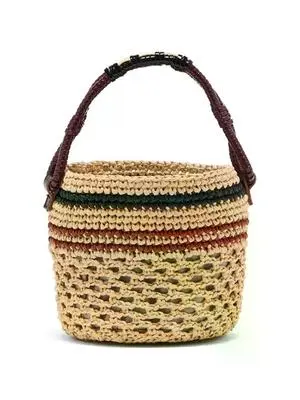 Plan C Woven Bucket Bag With Logo Patch