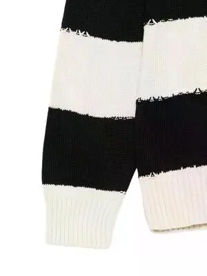SEVEN GAUGE Striped Long-sleeve Sweater