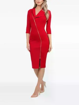 ROSERRY Zip-fastening Midi Dress - Red