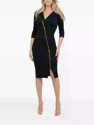 ROSERRY Zip-fastening Midi Dress - Black