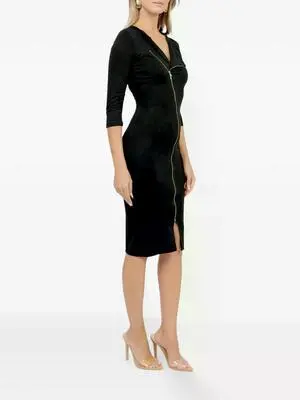 ROSERRY Zip-fastening Midi Dress - Black