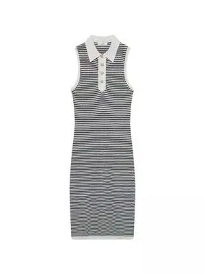 FRAME Stripe-pattern Midi Dress