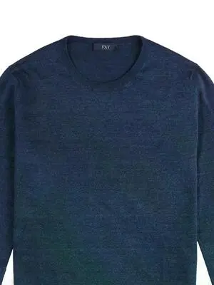 FAY Long-sleeve Crewneck Pullover - Blue