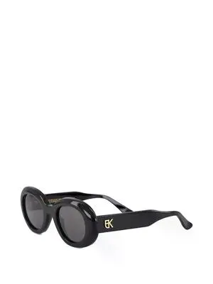 EMMANUELLE KHANH Queen Oval-frame Sunglasses - Black