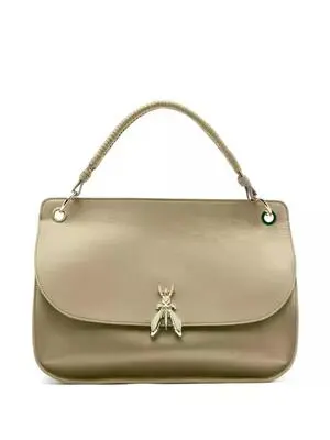 Patrizia Pepe Leather Tote Bag With Fly Detail