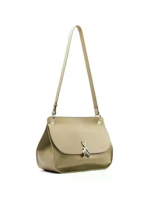 Patrizia Pepe Leather Tote Bag With Fly Detail