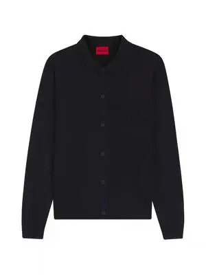 Hugo Front-pocket Cardigan - Blue