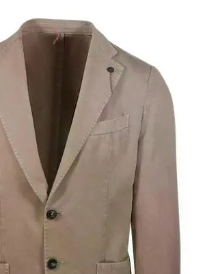SANTANIELLO Notched-lapel Blazer - Brown