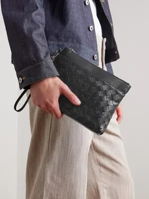 Bottega Veneta Intrecciato Leather Pouch