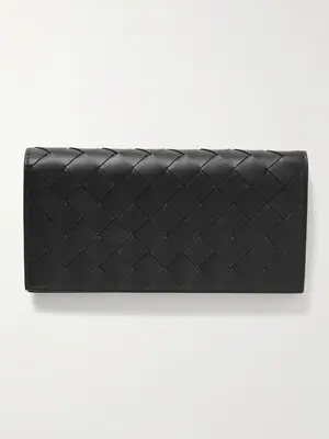 Bottega Veneta Intrecciato Leather Wallet - Black