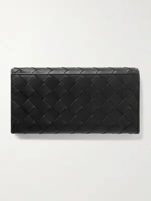 Bottega Veneta Intrecciato Leather Wallet - Black