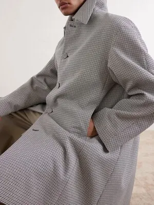 Dries Van Noten Gingham Recycled-twill Coat