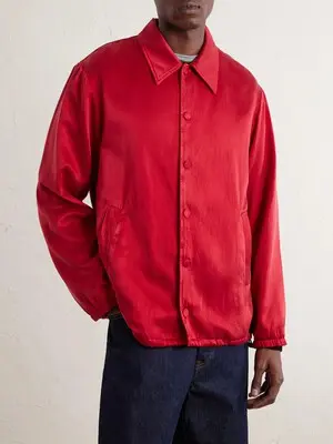 Dries Van Noten Satin Blouson Jacket