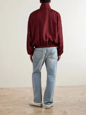 Saint Laurent Silk-habotai Blouson Jacket - Red