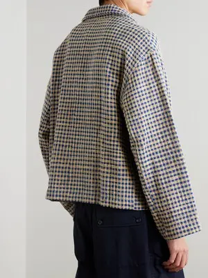 STORY MFG. Cove Checked Cotton Suit Jacket