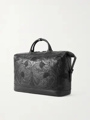 Ralph Lauren Engraved Leather Weekend Bag