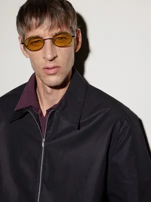 Bottega Veneta Stretch Panthos Oval-frame Sunglasses - Silver