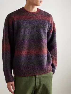 FRIZMWORKS Striped Bouclé Sweater