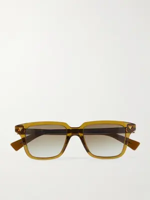 Bottega Veneta Triangle Stud Square-frame Sunglasses - Brown