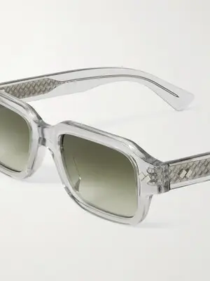 Bottega Veneta Intrecciato Square-frame Sunglasses