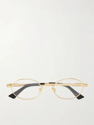 Bottega Veneta Stretch Panthos Optical Glasses - Gold