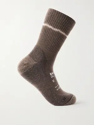 Satisfy Stretch Merino Wool-blend Socks - Black