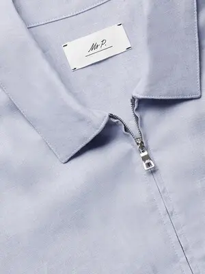 Mr P. Linen Shirt Jacket - Blue