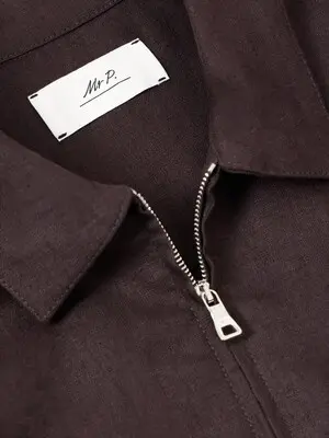 Mr P. Linen Shirt Jacket - Brown