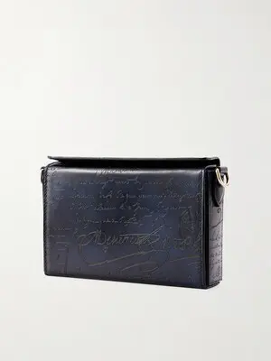 Berluti Jour De Poche Scritto Venezia Leather Messenger Bag