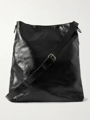 Dries Van Noten Glossed-leather Tote Bag - Black