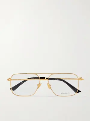 Bottega Veneta Aviator-style Optical Glasses - Gold