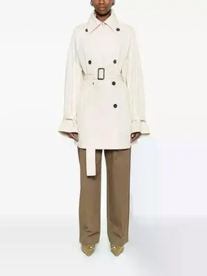 TOTEME Belted Double-breasted Trench Coat - Neutrals