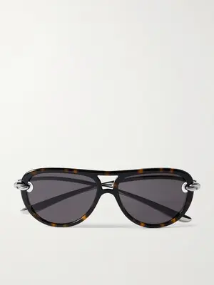 Bottega Veneta Aviator-style Sunglasses - Tortoiseshell