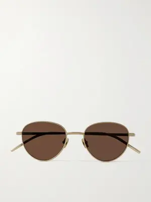 Bottega Veneta Panthos Round-frame Sunglasses - Gold