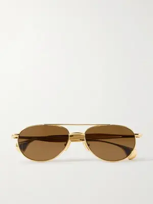 Bottega Veneta Aviator-style Sunglasses - Gold