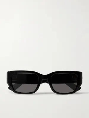 Bottega Veneta Square-frame Acetate And Gold-tone Sunglasses - Black