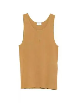 Saint Laurent Ribbed Knit Vest - Neutrals